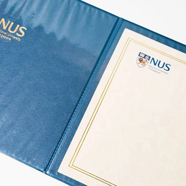 Custom PVC Vertical Open University Certificate Holder Printing Shop ...